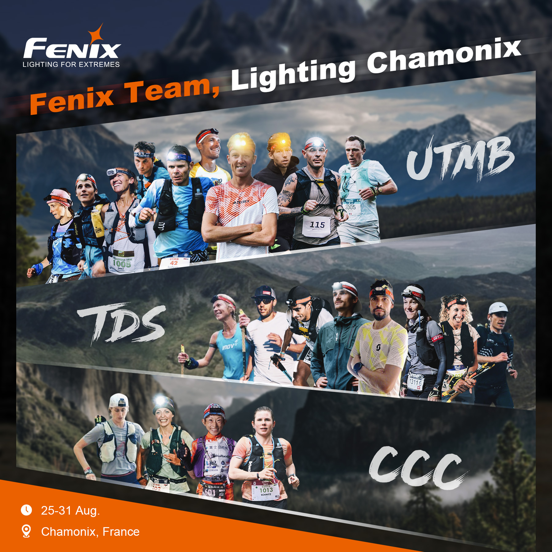 22 Elite Runners Join Fenix Team for UTMB 2025 in Chamonix - Fenix